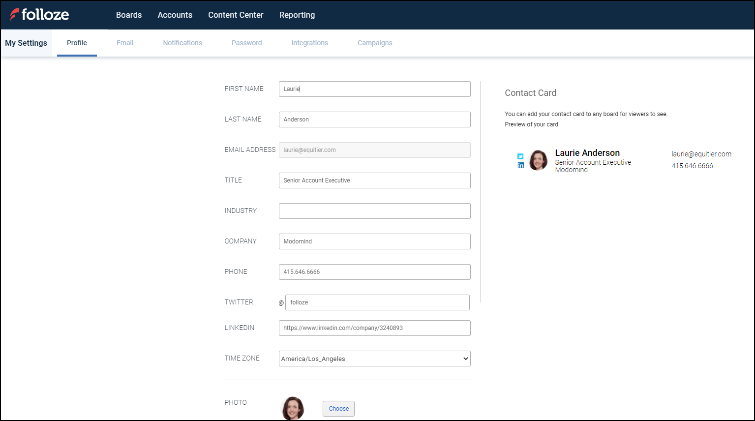 Creating your Folloze Profile