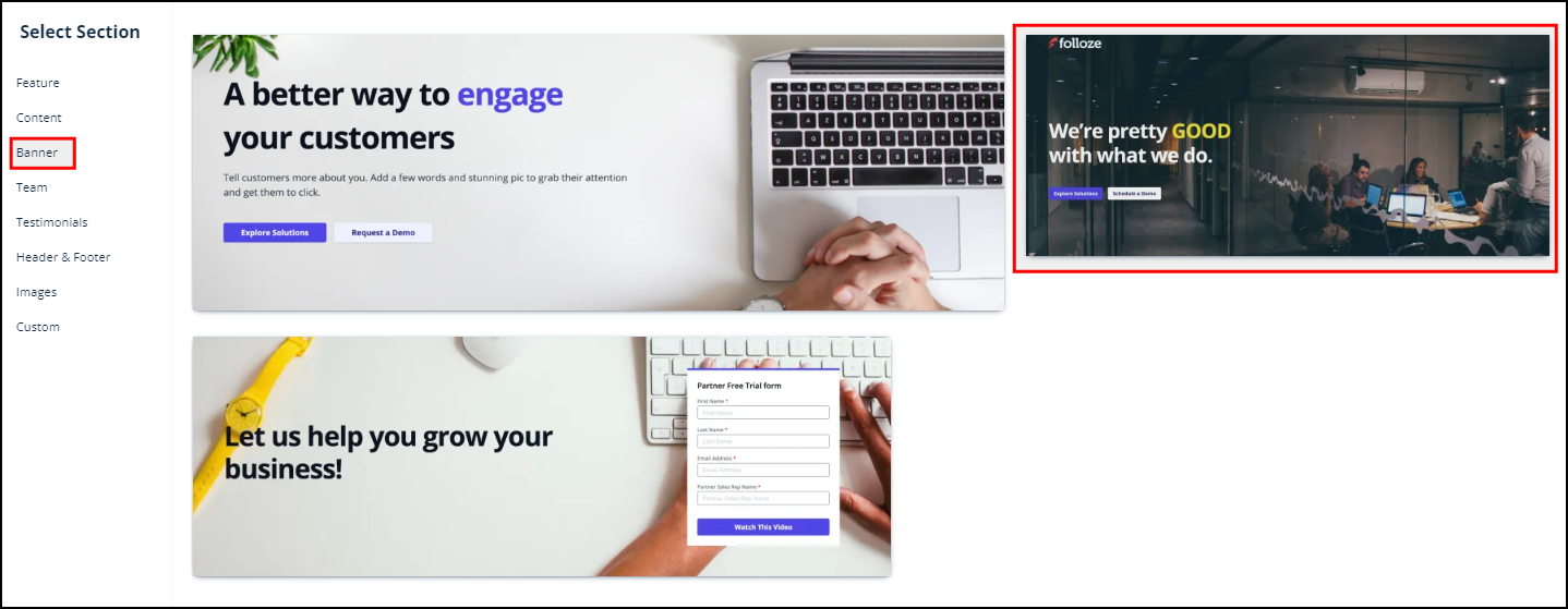 Designing a Header and Banner Section BuyEx3.0